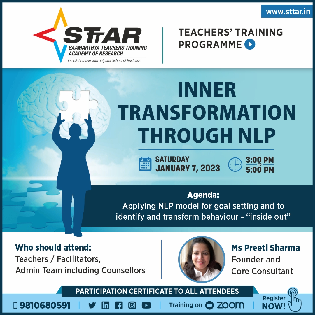 Inner Transformation Through NLP | Best Teachers Training Academy | Top Teachers Training Academy